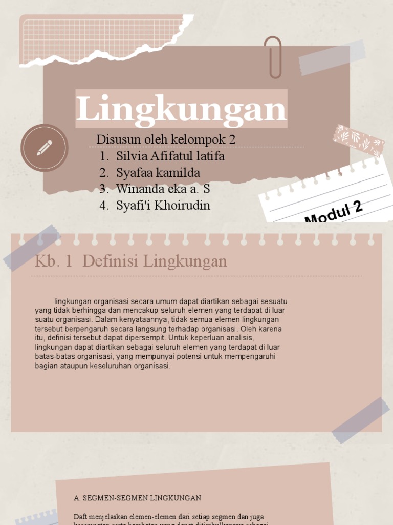 Lingkungan: Modu l2 | PDF | Karier & Perkembangan