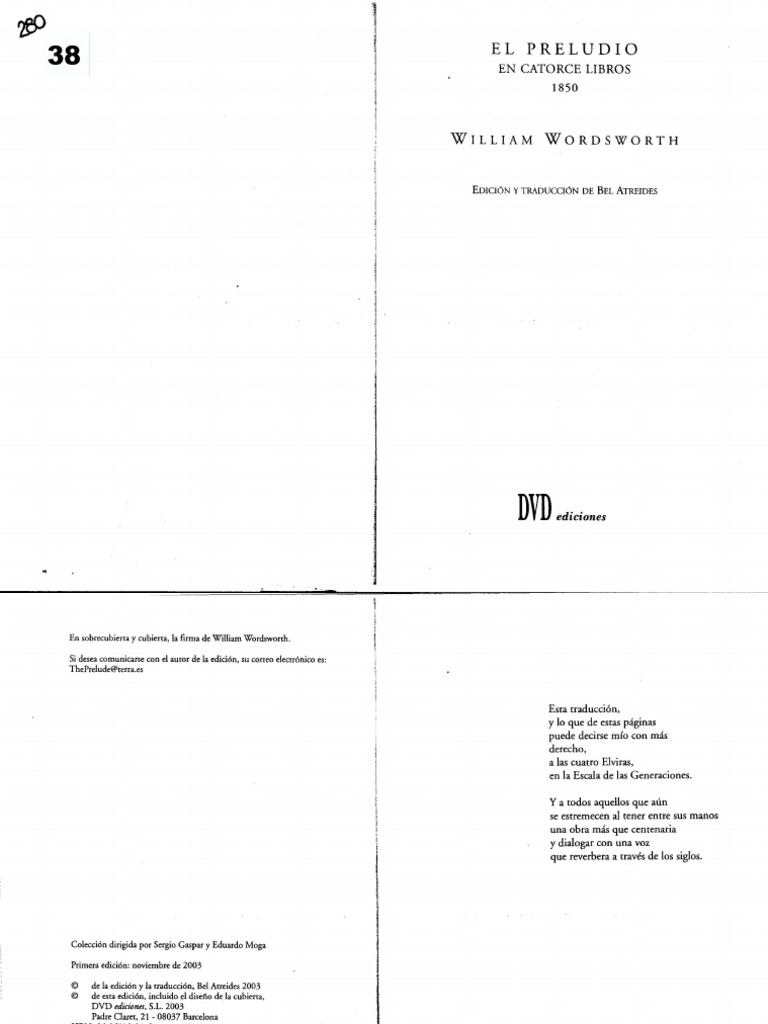 Wordsworth - El Preludio en 14 Libros | PDF