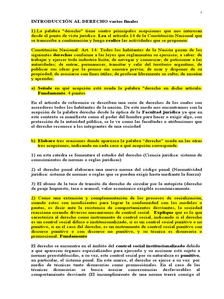 Introducción Al Derecho Varios Finales | PDF | Legislación | Justicia