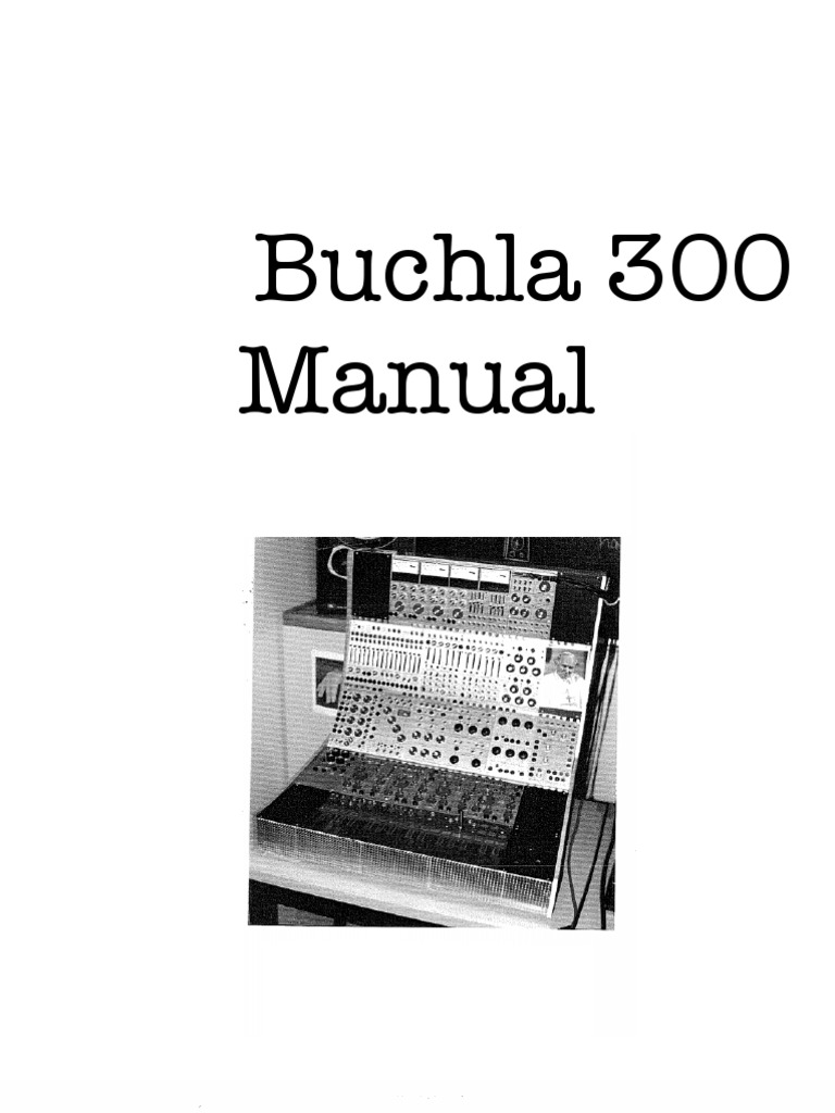 Buchla Manual | PDF