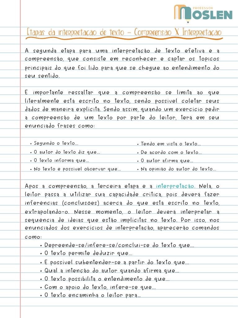 Recapitulando - Introdução À Interpretação de Texto-9 | PDF