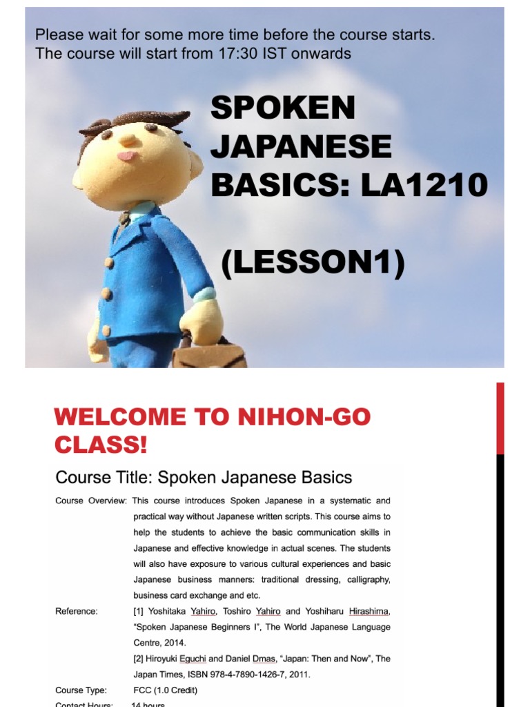Spoken Japanese 1 - 2022 | PDF | Japanese Language | Kanji