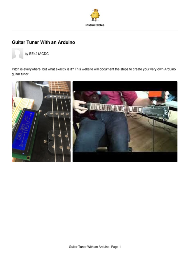 Guitar Tuner With An Arduino: by EE421ACDC | PDF | Pitch (Music ...