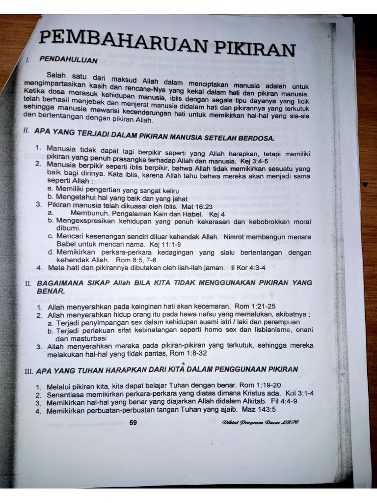 Materi Pembaharuan Pikiran | PDF
