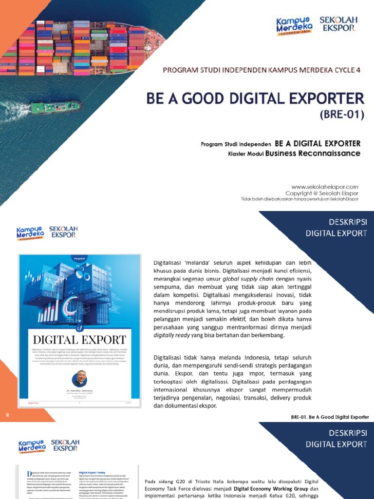 Be A Digital Exporter | PDF