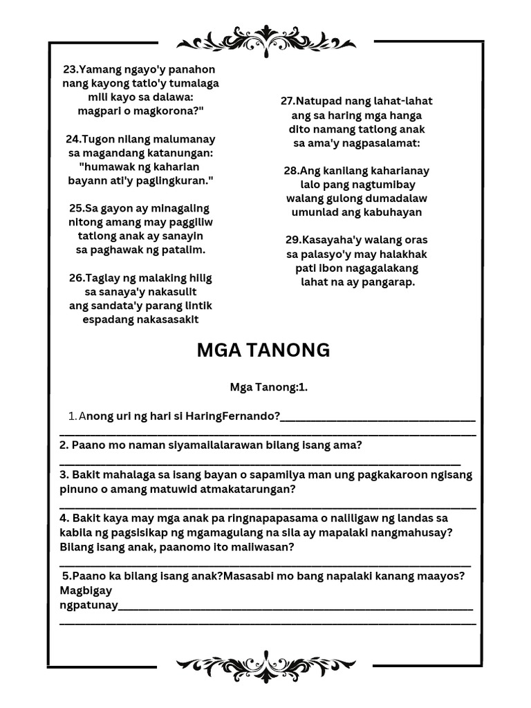 Ang Mag-Anak Ni Haring Fernando 2 | PDF