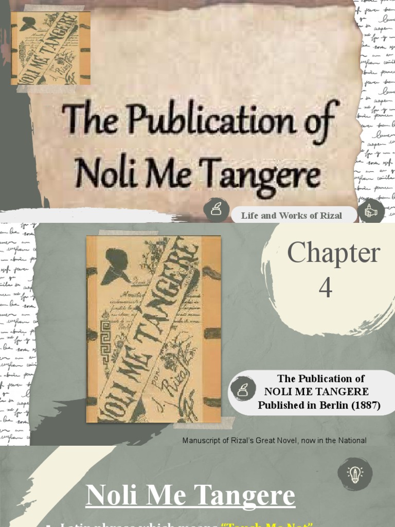 The Publication of NOLI ME TANGERE | PDF