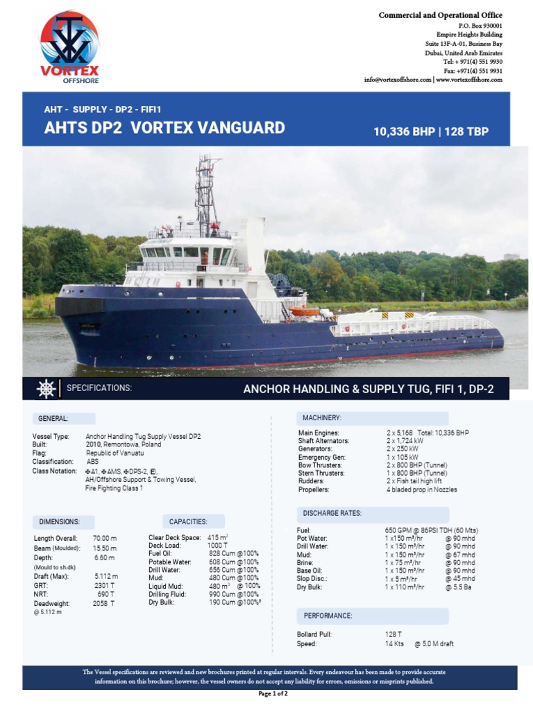 AHTS-DP2-VORTEX-VANGUARD-10336-BHP-128TBP | PDF | Water Transport | Ships