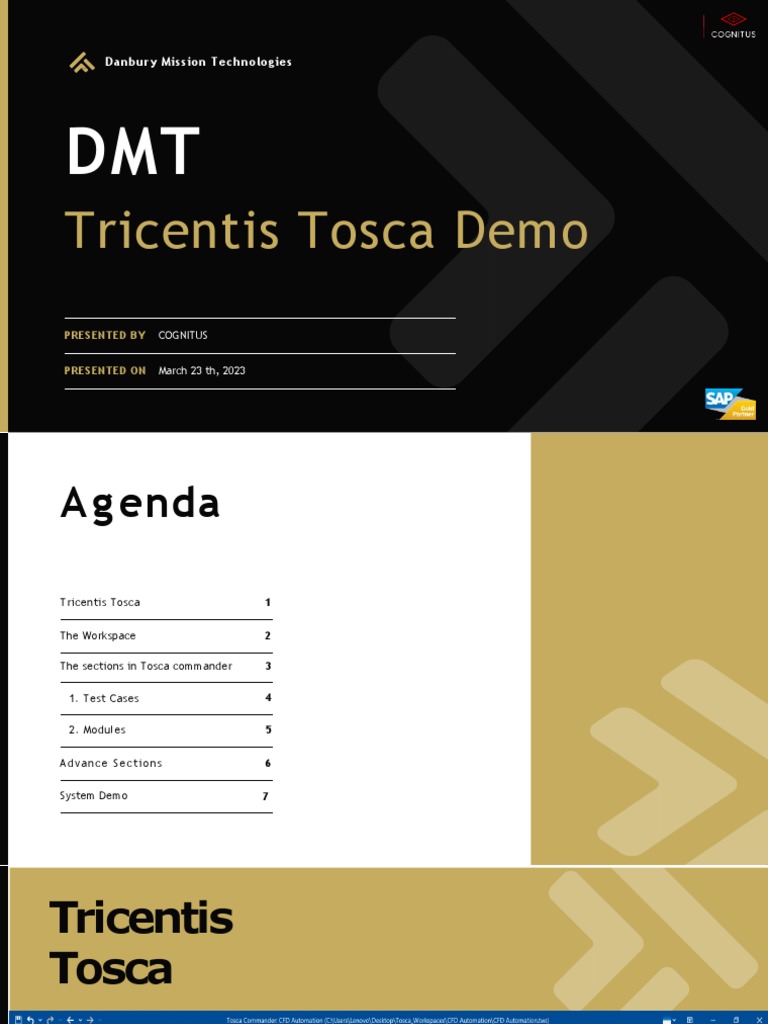 DMT Tricentis Demo | Download Free PDF | Information Technology | Computer Science