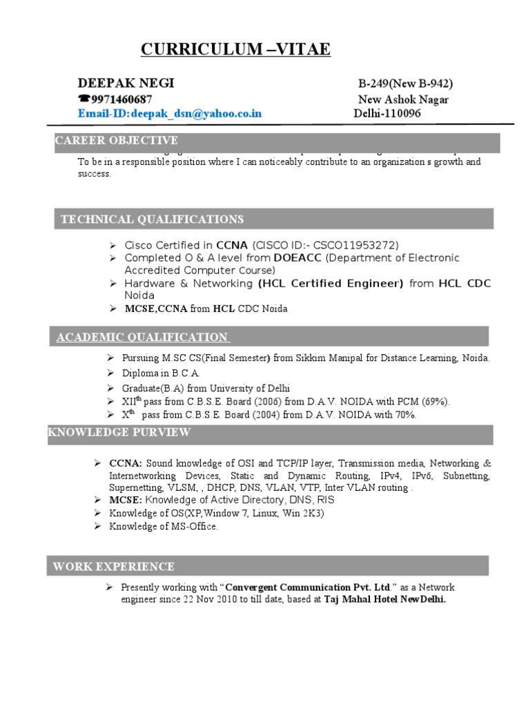 Resume Deepak | PDF