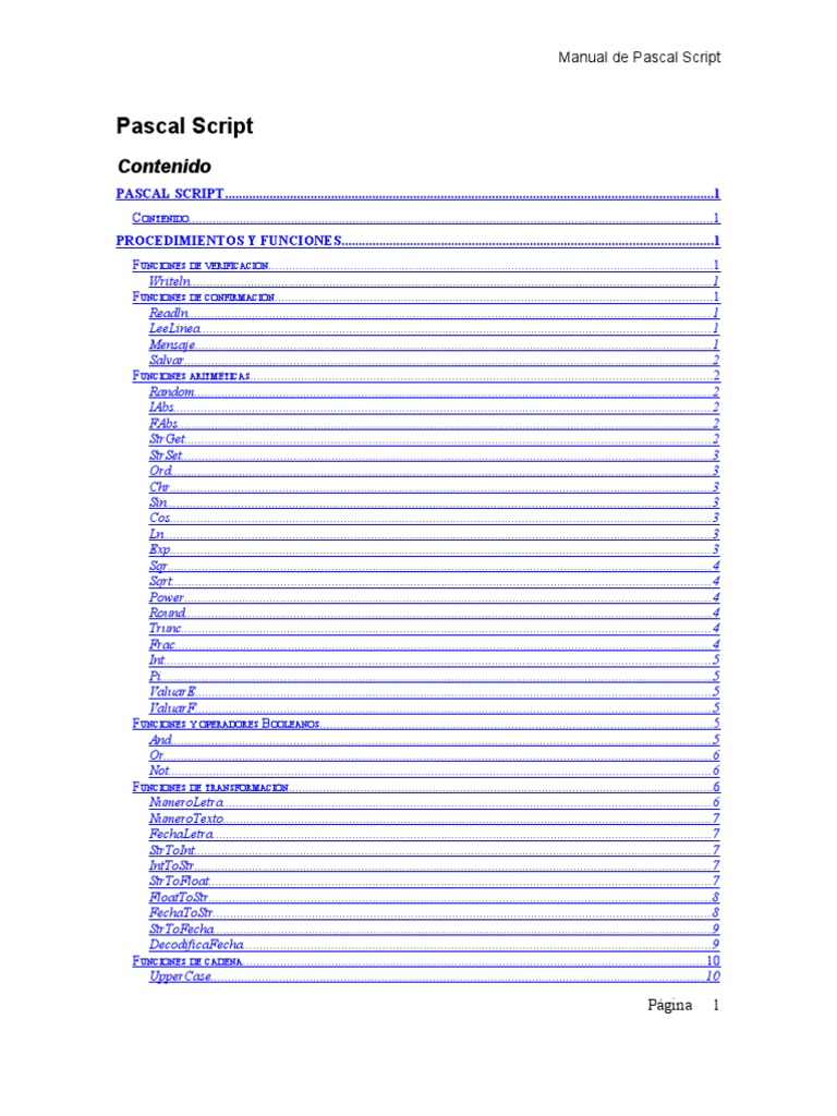Pascal Script | PDF | Exponenciación | Cadena (informática)