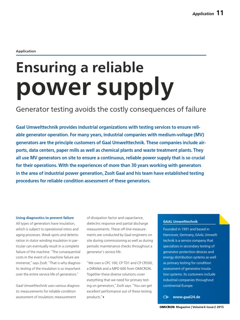 CPC 100 CP TD1 CR500 DIRANA MPD 600 Article Ensuring A Reliable Power ...