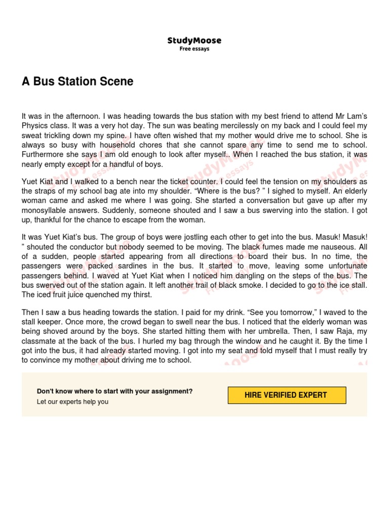 A Bus Station Scene | PDF