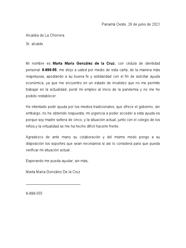 Carta A Alcalde | PDF