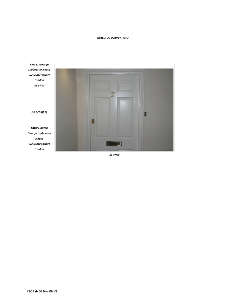 Asbestos Survey Template | PDF | Asbestos | Sampling (Statistics)