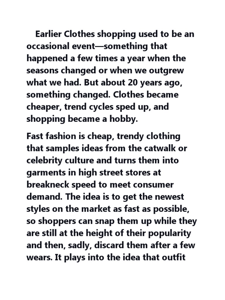 Fast Fashion | PDF | Fashion | Sustainability