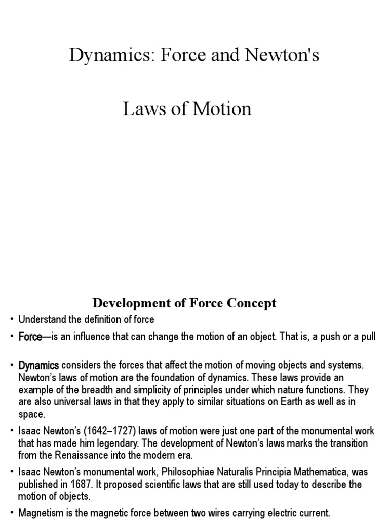 Introduction to Newton's Laws of Motion | PDF | Force | Inertia