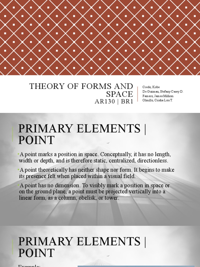 TOA 1 Theory of Forms and Space | PDF | Perception | Space