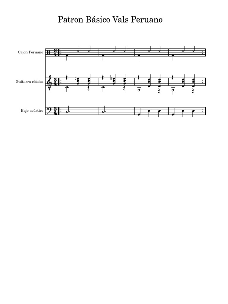 Patron Vals Peruano | PDF