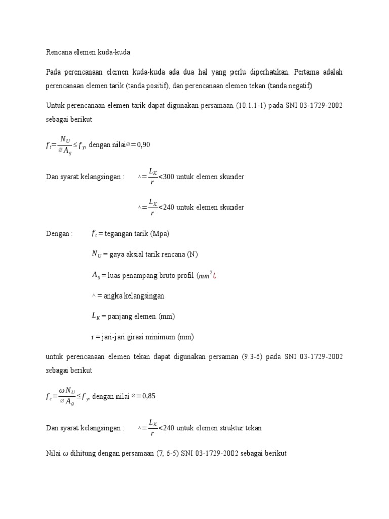 Rencana Elemen Kuda | PDF