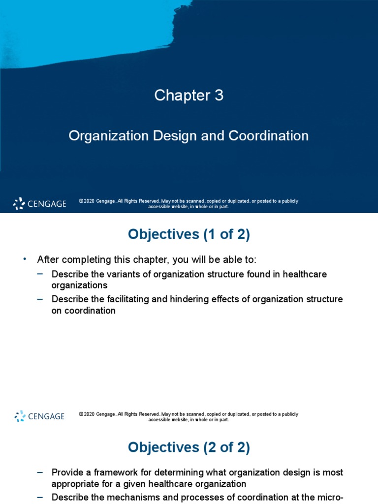 Chapter 3-Organization Design and Coordination | PDF | Health Care | Health System