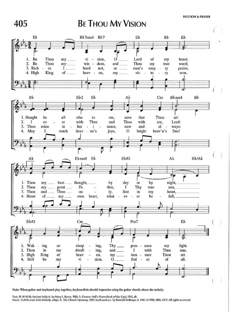 Be Thou My Vision HYMN | PDF