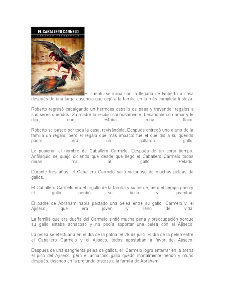 La historia de Roberto y el Caballero Carmelo | PDF