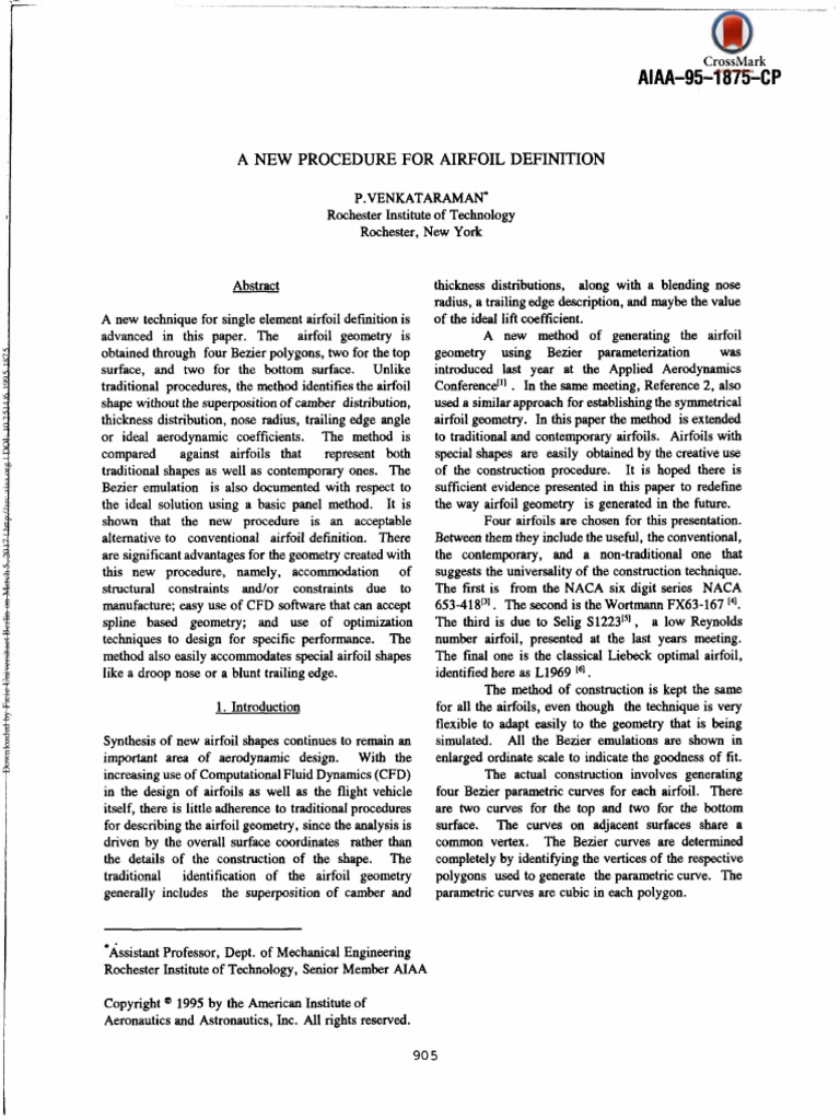 Venkataraman 1995 | PDF | Airfoil | Mathematics Venkataraman 1995 | PDF | Airfoil | Mathematics