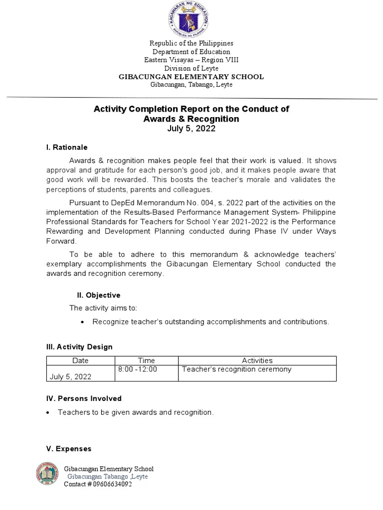 ACR On The Conduct of Awards Recognition | PDF