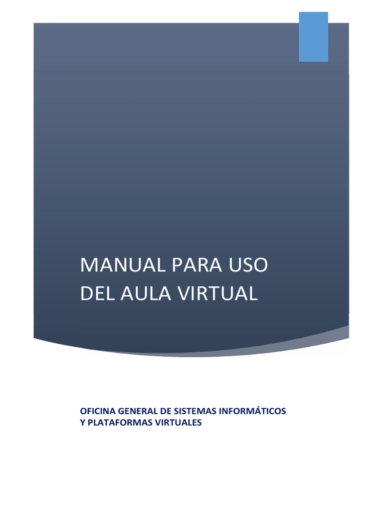 Manual Aula Virtual UNC: Guía Completa | PDF | Blog | Contraseña
