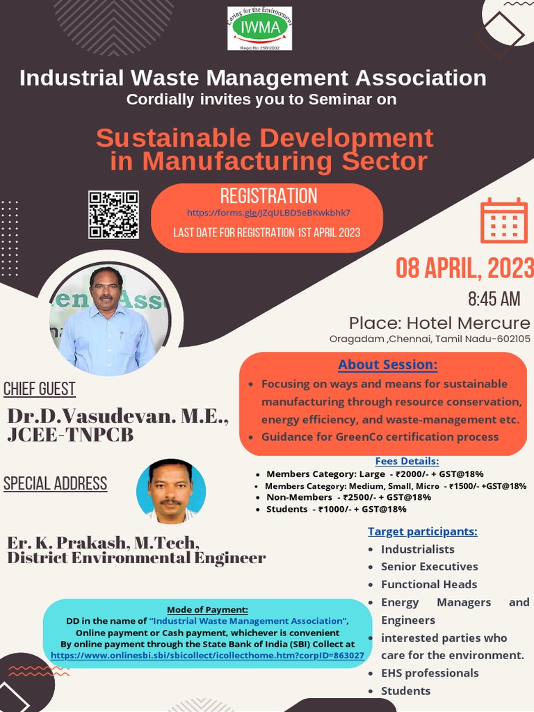 Seminar on Sustainable Manufacturing | PDF | Waste | Waste Management