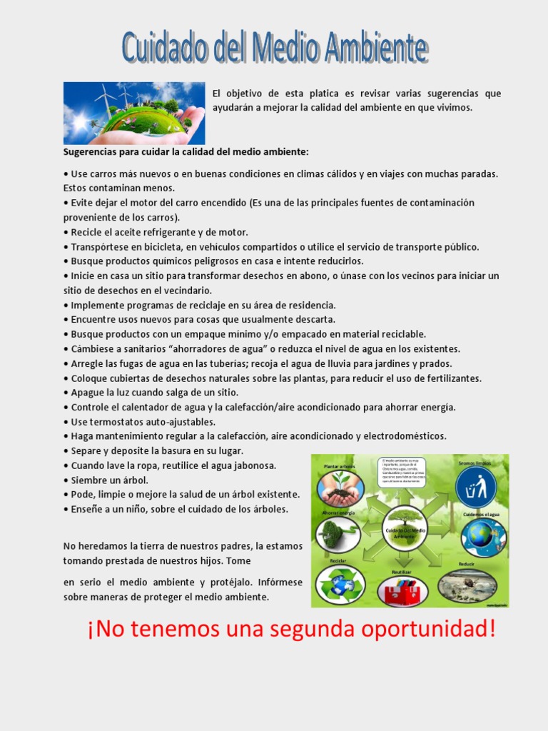 Cuidado Del Medio Ambiente | PDF