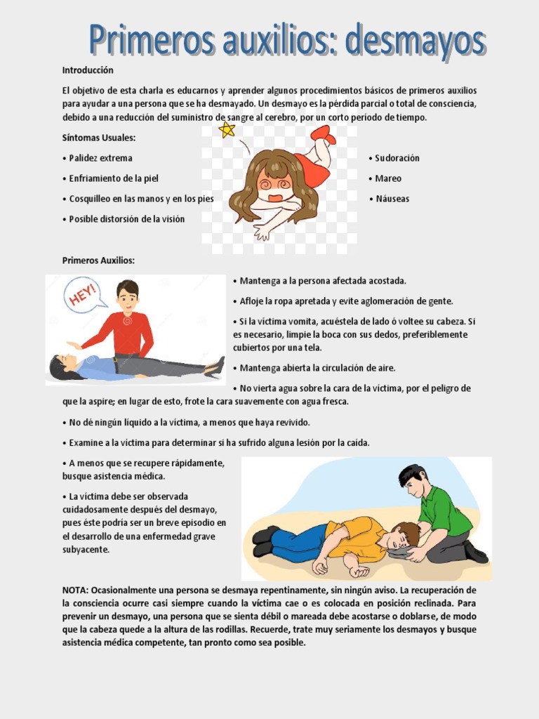 Desmayos Primeros Auxilios | PDF