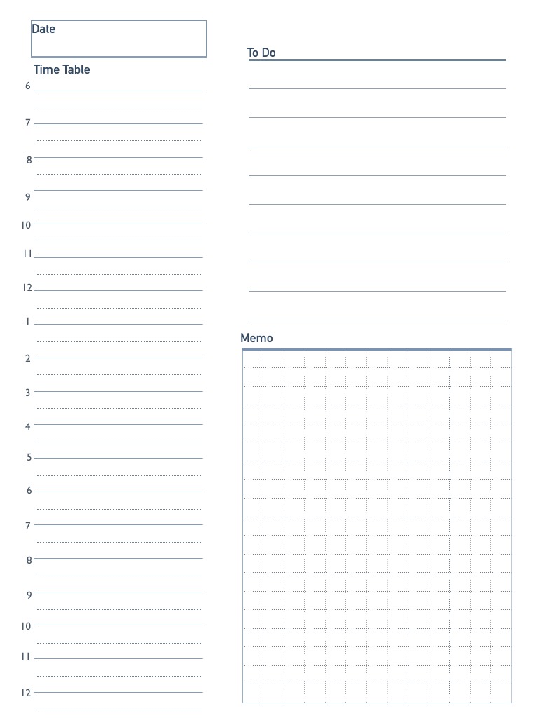 Daily Time Table in Four Colors | PDF