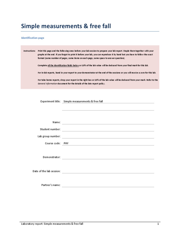Lab 1 | PDF | Density | Measurement