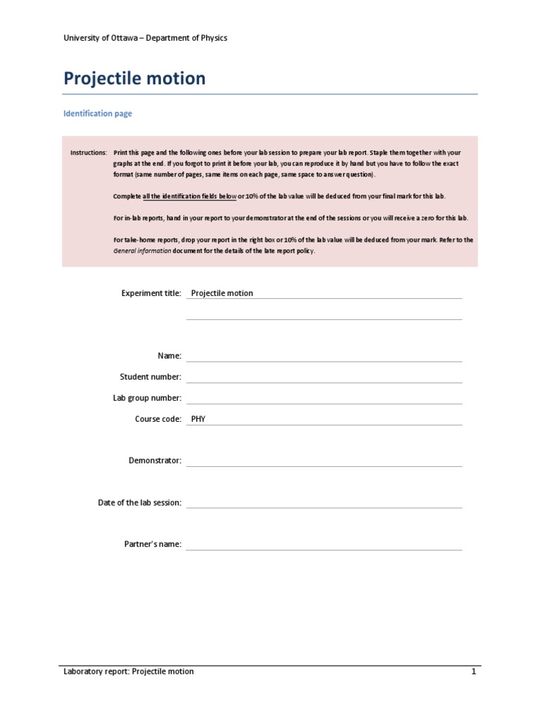 Lab 2 Projectile Motion | PDF | Significant Figures | Physical Sciences