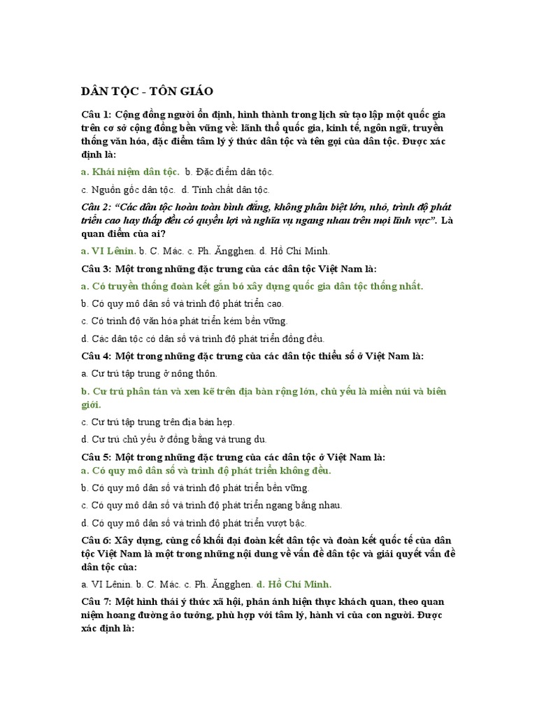 HP2.6 - Dân T C - Tôn Giáo | PDF