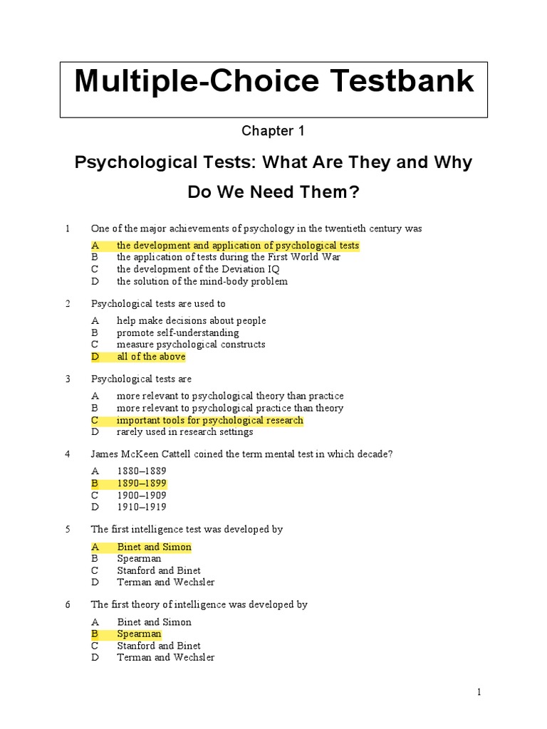 Psych Assessment Reviewer | PDF | Validity (Statistics) | Level Of ...