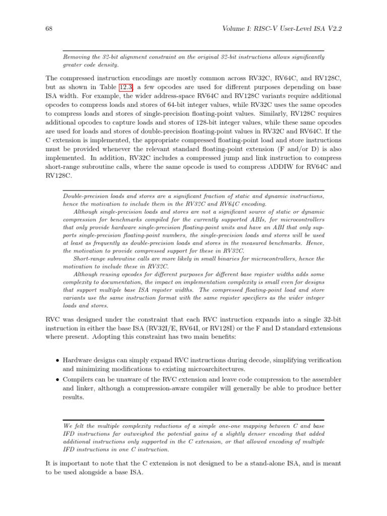 RISC-V Compressed ISA Guide | PDF | 64 Bit Computing | Digital Electronics