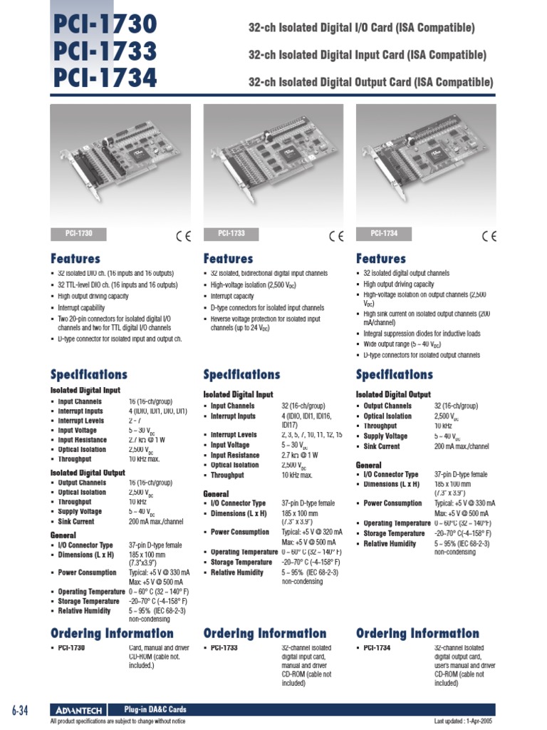 PCL-1730 Pci | Download Free PDF | Computer Science | Electromagnetism