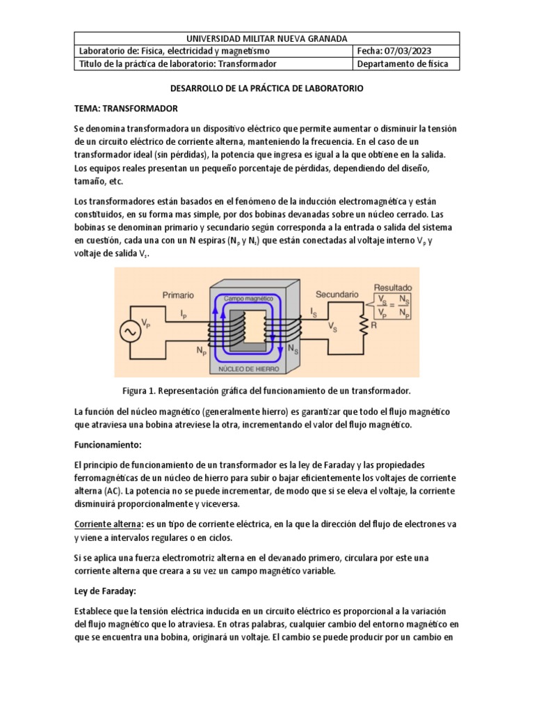 Resumen Transformador | PDF | Transformador | Inductor