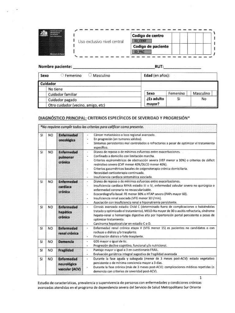 Necpal Escala para Llenar | PDF