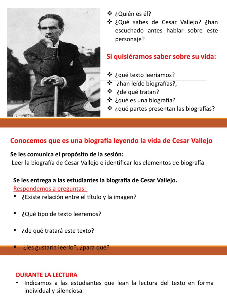 Biografía de César Vallejo para Niños | PDF | Biografía