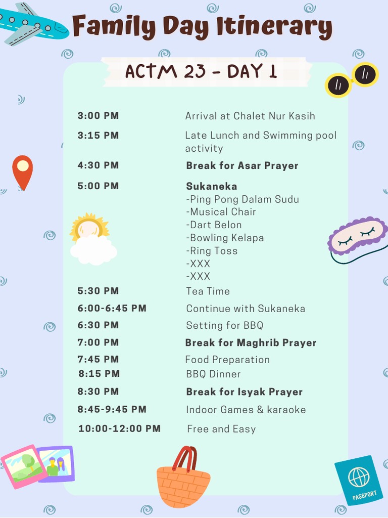 Family Day ACTM 23 Itinerary | PDF