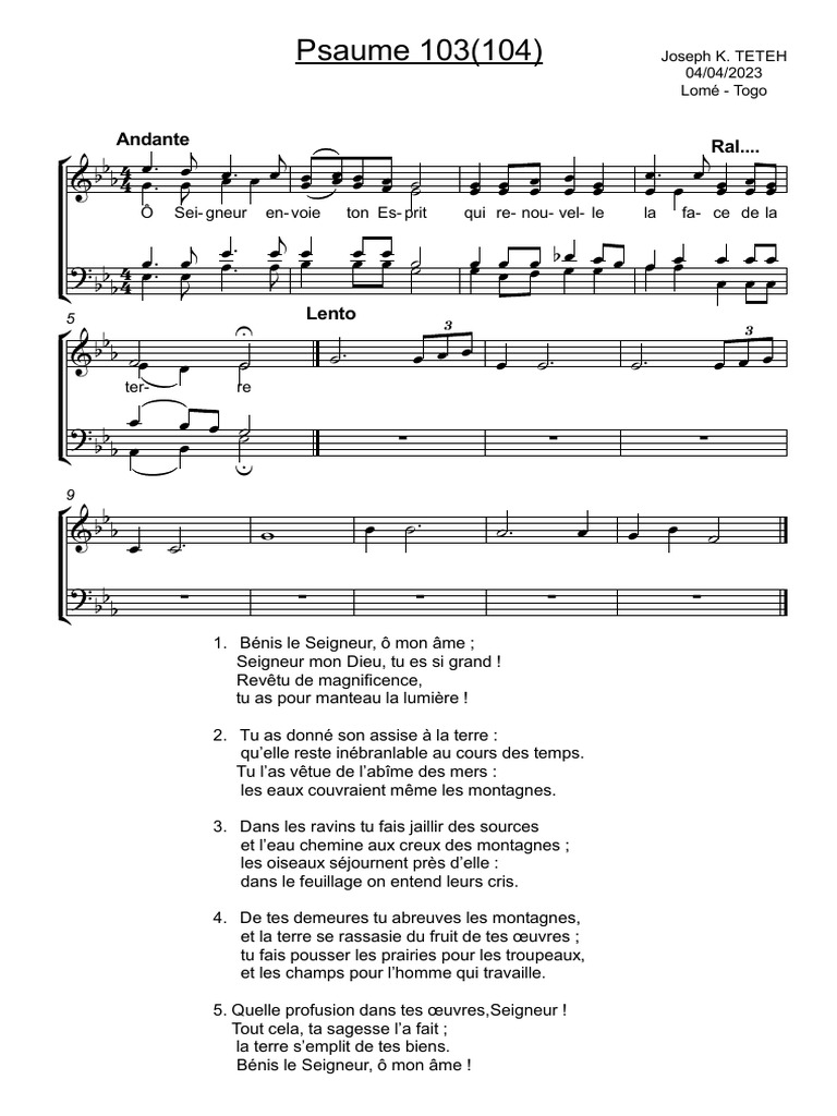 Psaume 103 | PDF