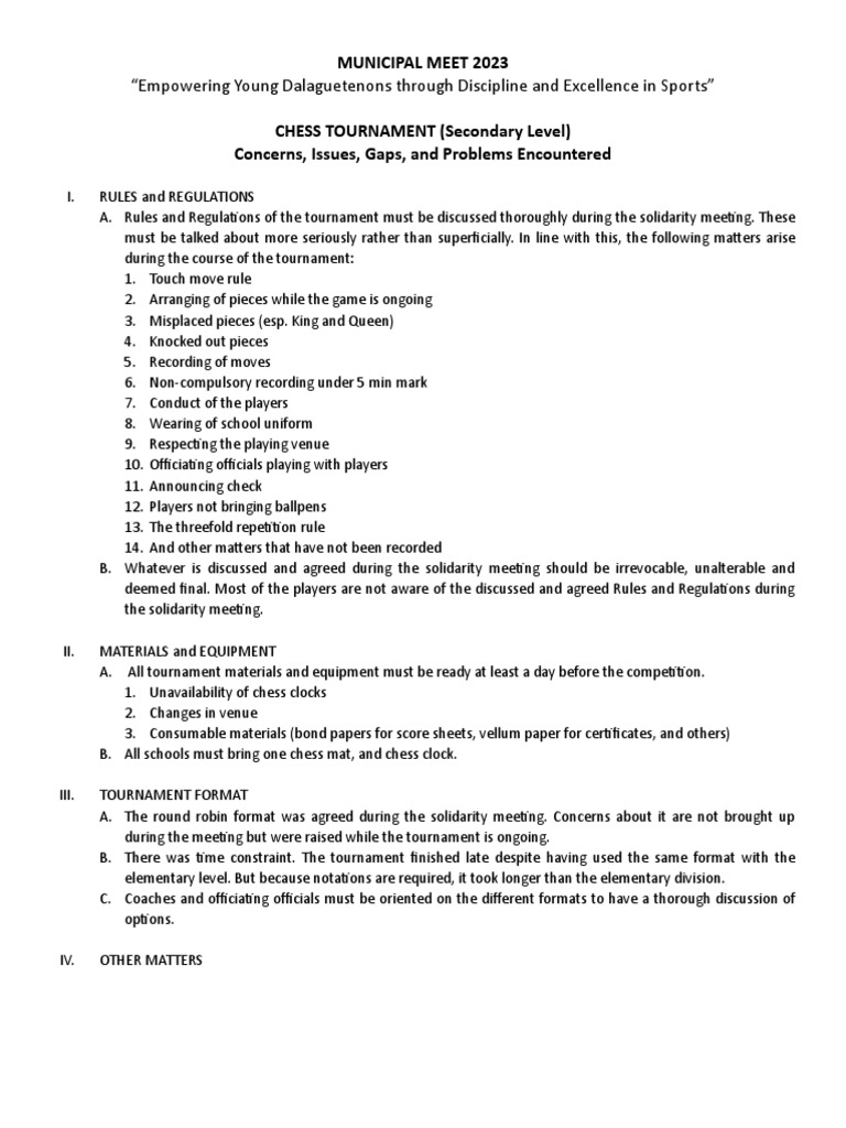 Municipal Meet 2023 | PDF