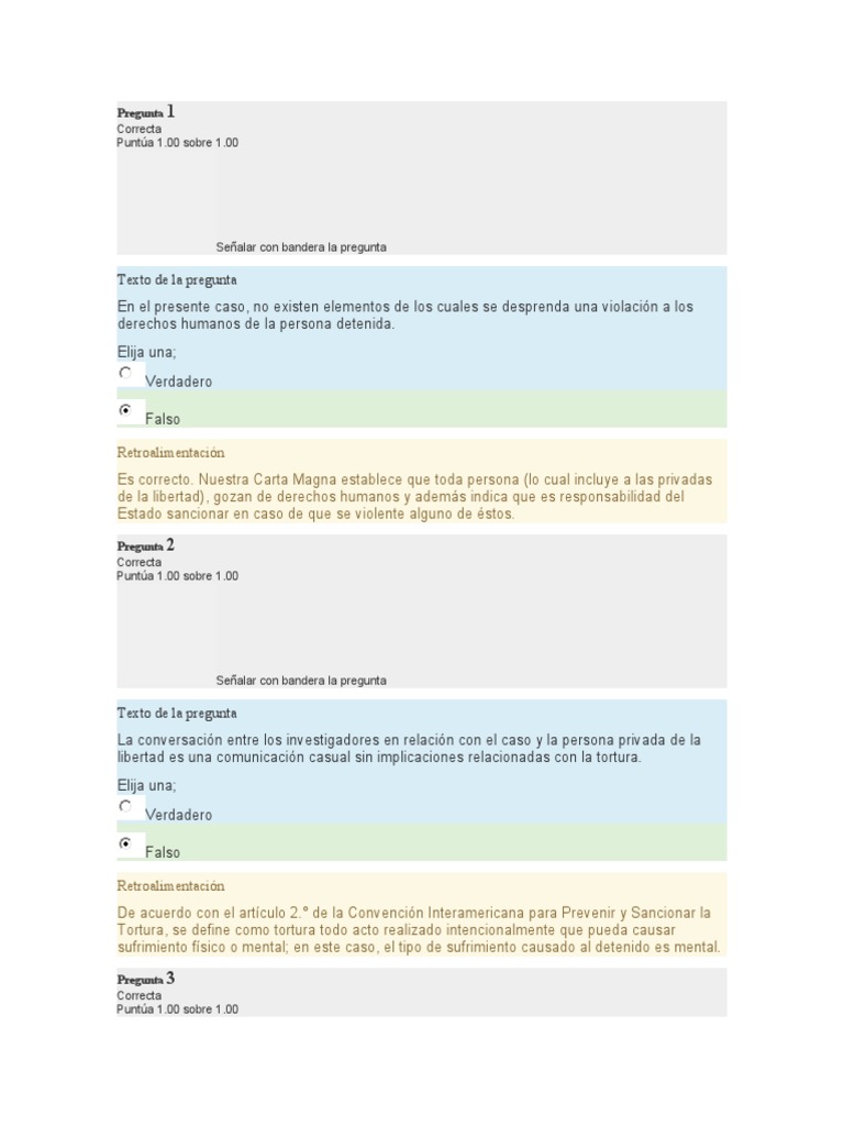 Prevencion de La Tortura Examen Final Modulo 1 | PDF | Convenio europeo de derechos humanos ...