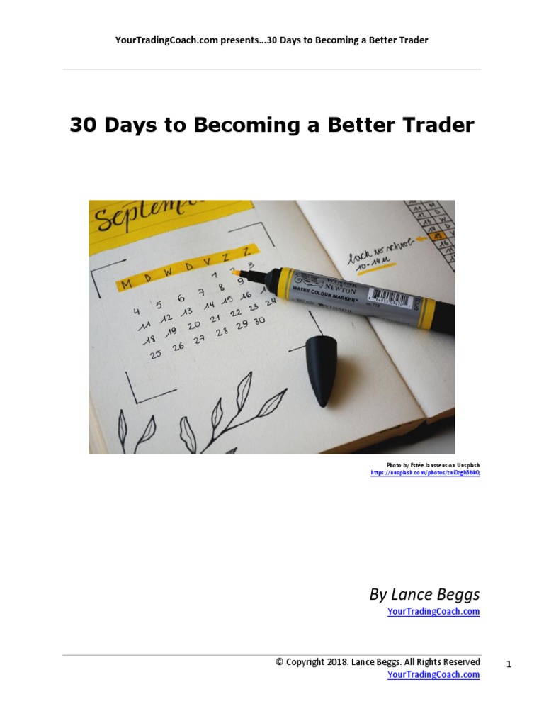 30 Days To Becoming A Better Trader | PDF | Information | Option (Finance)