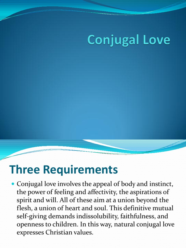 Conjugal Love | Marriage | Catholic Church