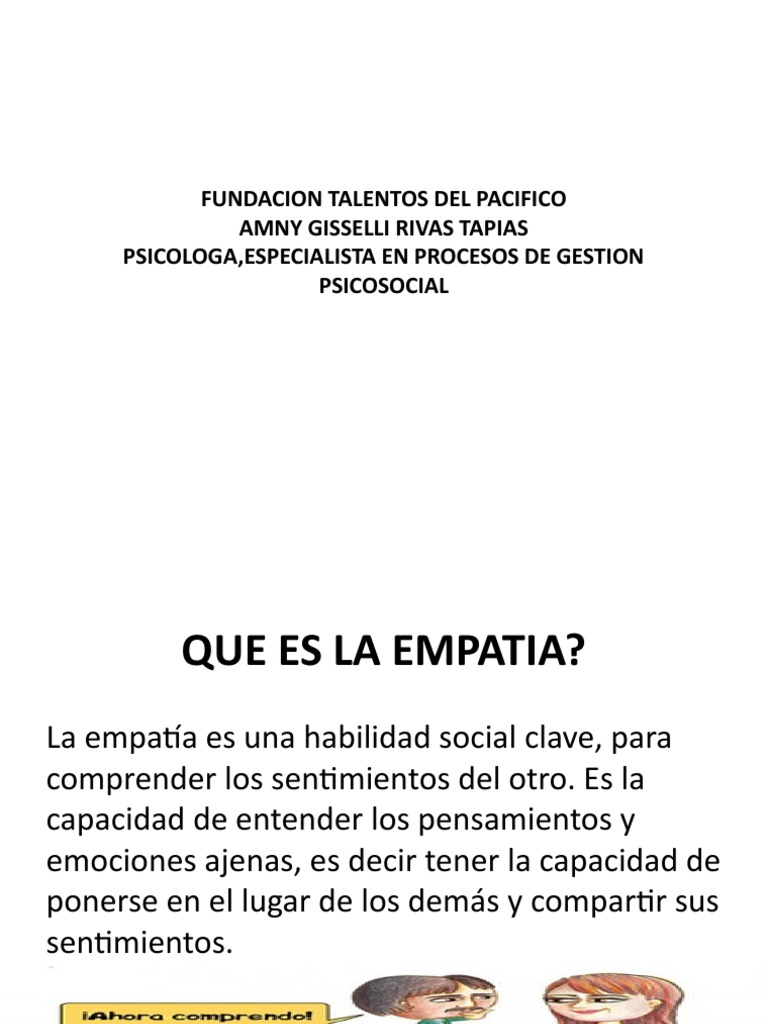 Diapositiva de Empatia | PDF | Empatía | Las emociones